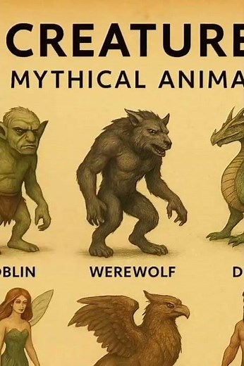 🐉 Creatures of Legend ✨ Mythical Animals Unleashed! #mythical #fantasy