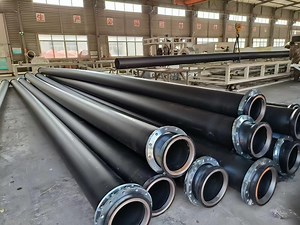 [Hot Item] Black HDPE Pipes with Flared Ends and Loose Flanges, Virgin PE 100