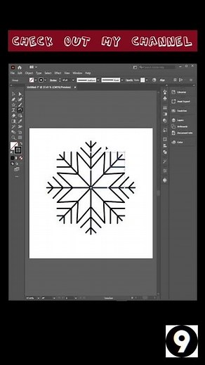 how to make a SNOWFLAKE || adobe illustrator tutorial #shorts #graphicdesign #illustrator
