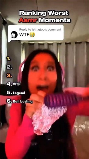 Ranking Worst ASMR Moments “This ASMR Went TOO FAR 😭” #asmr #cringe #shorts