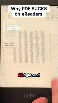 EPUB vs PDF on eReaders… HUGE Difference!