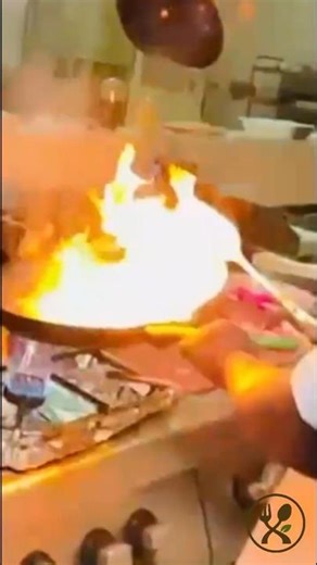 Flambé Magic 🔥 When Food Meets Fire #shorts