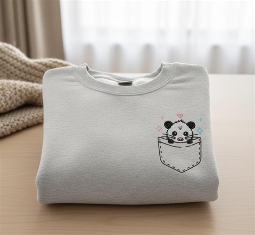 Custom Hamster Pocket Sweatshirt, Cute Hamster Crewneck, Pet Lover Sweater, Minimal Animal Shirt - Etsy