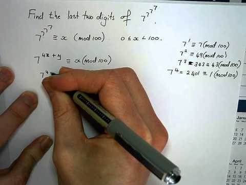 Finding the last two digits of a number using modular artihmetic