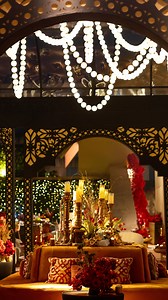 ALTAIR by Janki Desai on Instagram: "Mid-Century Mod : Harkirat (our bride) wanted a sangeet that’s beautifully done without it being opulent in an intimidating way. Quiet luxury as we call it. And so, we chose a distinctive design language, which blends modern luxury with earthy and retro mid-century elements. The vibe is laid-back yet elegant, combining natural beauty with a stylish, free-spirited atmosphere. Here’s a breakdown of the key elements we used that define this design language and o