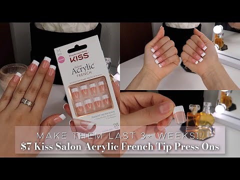 How I Make My $7 KISS ACRYLIC FRENCH TIP PRESS ON NAILS Look NATURAL & LAST 3+ WEEKS | *MUST WATCH*