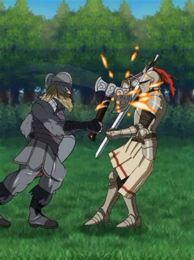 Viking vs Knight: Epic Cartoon Showdown