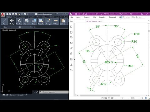 AutoCAD 2D Tutorial: How to Draw a Mechanical Part in Just a Few Steps
