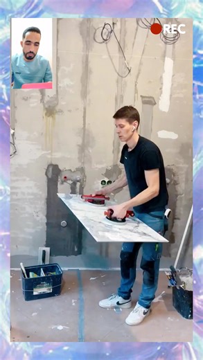 Installation of large type tile panels | فن وديكور السيراميك _معلم