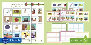 Grade 3 English Phonics Prefix un- and re- Bingo Game (CAPS Aligned)