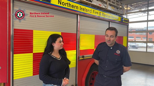 15K views · 111 reactions | Practise safe charging this Student Fire Safety Week. Our placement student, Cara, put Firefighter McManus to the test with some quick fire electrical safety questions!六‍ Did you get them all right?  https://www.nifrs.org/student-fire-safety-week-sparks-practising-safe-charging/ | Northern Ireland Fire & Rescue Service | Facebook