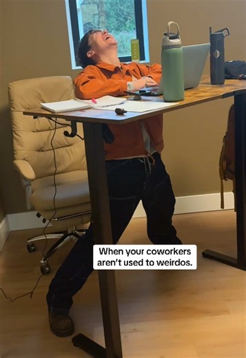 Standing funny helps my neurodivergent brain. This was sent to the work GC btw. #fyp #work #neurodivergent #newjob #foryoupage