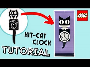 Classic Cat Clock Built Out of LEGO! Tutorial