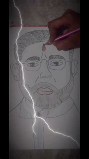 MODI ji ⚠️ How to draw Modi ji #viral #the.parvesh #shorts