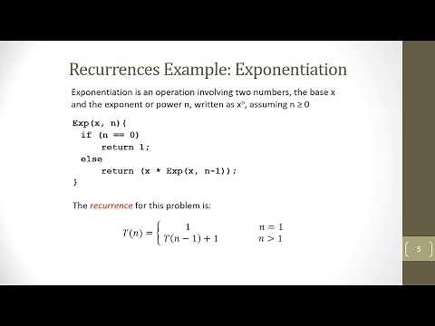 Recurrences Overview