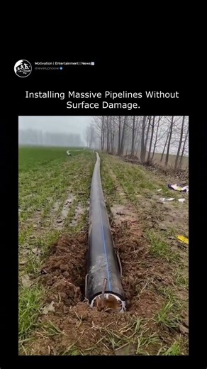 LevelUpNoow🔥 | Self-Growth on Instagram: "See How Massive Pipes Are Pulled Underground Without Digging Up Roads Or Landscapes. Horizontal Directional Drilling (HDD) Shows The Power Of Trenchless Technology. Instead Of Excavating Miles Of Surface, Pipes Are Pulled Underground With Precision And Force. A Reamer Enlarges The Tunnel While Dragging The HDPE Pipe Safely Beneath Roads, Rivers, And Forests. Special Drilling Fluid Lubricates The Pipe, Stabilizes The Tunnel Walls, And Cools The Drilling 