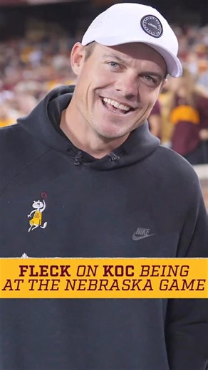 Coach Fleck on Minnesota @vikings Head Coach Kevin O’Connell being at HBS for the win over Nebraska 🗣️🎧 #RTB #SkiUMah #Gophers | Minnesota Football