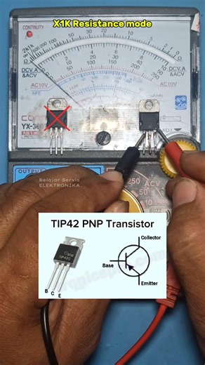 Shorted and Normal Testing TIP42 PNP Transistor #shorts #automobile #electronic #diy #creative