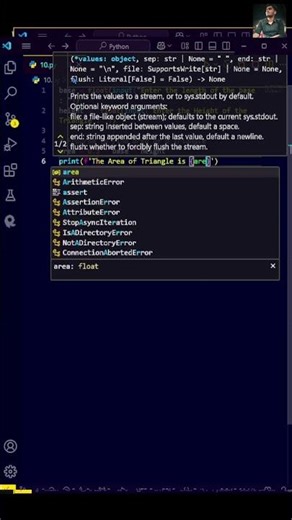 Program to find Area of Triangle #shorts #css #js #html #coding