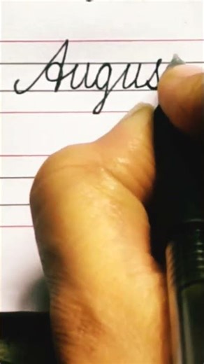 How to write 'August' in cursive writing || Cursive handwriting || Cursive writing for beginners ||
