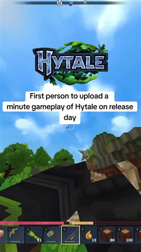 Feels pretty good! (Also I checked. I am the first person other than developers to upload hytale!! woo!!!) #hytale #minecraft #fyp