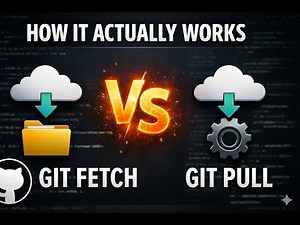 Git Fetch vs Git Pull explained visually under 5 minutes #github