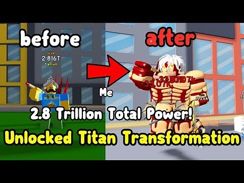 I Got Titan Transformation! Reached 3 Trillion Total Power! - Anime Fighting Simulator