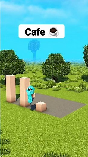 Minecraft Easy Cafe ☕ Tutorial #shorts