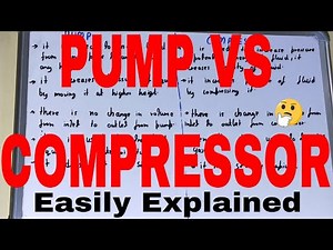 Pump vs Compressor|Difference between pump and compressor|Pump and compressor difference