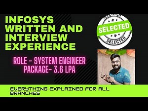 Infosys Interview Experience | Role - System Engineer | Selected