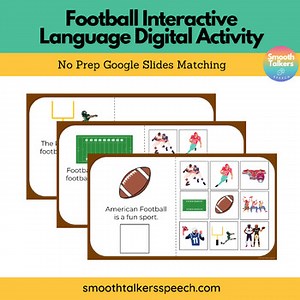 Football Google Slides Matching - No Prep Digital Sports Language Activity