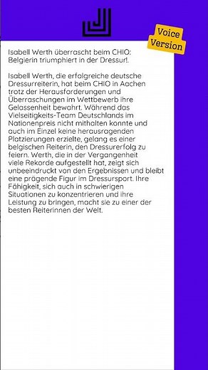 05.07.2025 - Isabell Werth überrascht beim CHIO: Belgierin triumphiert in der...