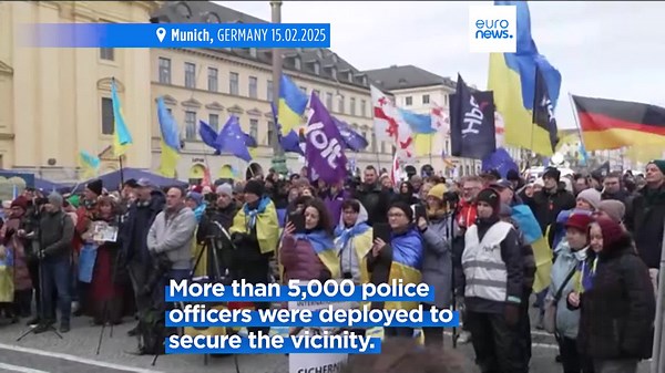 Thousands demonstrate the Munich Security Conference pleading officials to prioritise peace over war