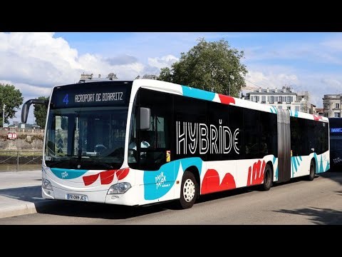A Journey on a Mercedes-Benz Citaro G in Bayonne in France