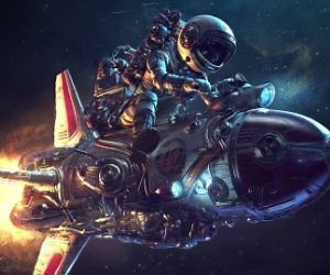 Spaceman Rocket Live Wallpaper