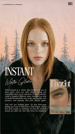 2.9K views | This winter, Snowflake Makeup Patches are the only accessory that matters.❄️✨懶 Waterproof, sweat-proof, and made to shine from ski days to après nights, they’re the kind of detail that makes every cold-weather look feel intentional. Press, pat, and consider your winter uniform complete. #fazitbeauty #glitterfreckles #skiseason | Fazit Beauty | Facebook