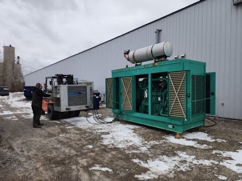 GREEN INDUSTRIAL 325KW Natural Gas Generator LOAD BANK TEST Cummins GTA19G1 100% LOAD