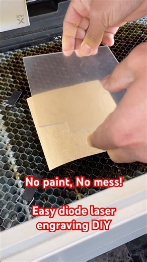 Easily engrave clear acrylic using diode laser #xtool #xtoolm1ultra #glowforge #laserengraving