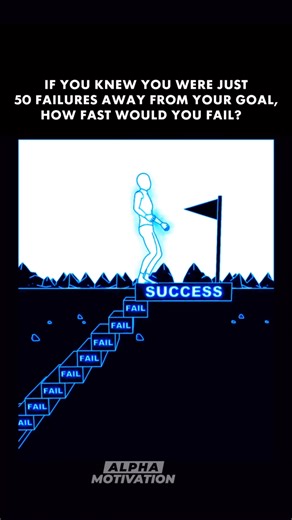 17K views · 525 reactions | Failure isn’t the end. It’s the staircase. The faster you fail, the faster you rise ⚡️ | Alpha Motivation | Facebook