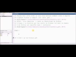 comment créer tout types de fichier txt pdf docx ...(Matlab)