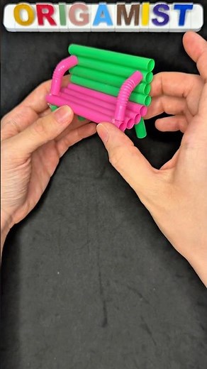 World’s Easiest DIY Mini Bench – Made from Straws in 15 Seconds, $0!