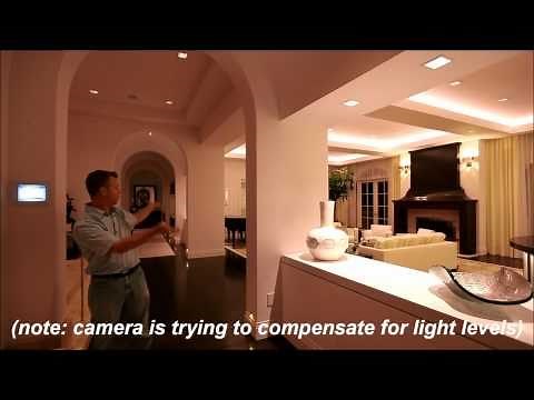 Crestron controlling a Lutron HomeWorks lighting system