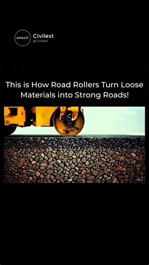 civilext | Watch an animated demonstration revealing the science behind road rollers. These massive machines compress coal tar, stone, and other... | Instagram