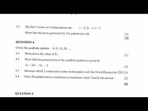 Grade 11 Number patterns practice questions (part 1)