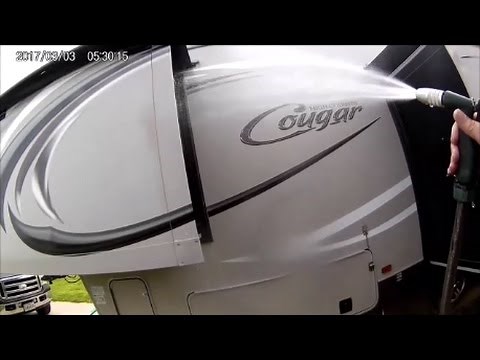 Repairing a leaking RV slide out.