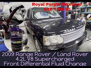 How to Drain & Fill the Front Differential Fluid on 2009 Range Rover Land 4.2L SC L322 75W-90 oil