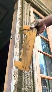 the process of making window and door profile reliefs.