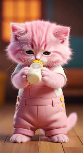 Cute pink cat funk edit dance moves you cant miss #catdance #pinkcat #funk
