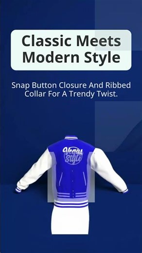 Stand Out with Our Royal Blue Varsity Jacket!