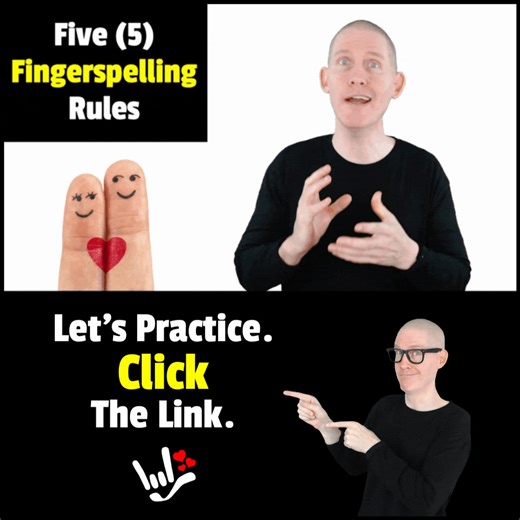 3.9K views · 33 reactions | ❤️ Learn Five (5) Fingerspelling Rules for ASL Beginners  https://ablelingo.com/t/five-fingerspelling-rules  Click the link for detailed explanations and practice. Enjoy! | Able Lingo ASL - American Sign Language | Facebook